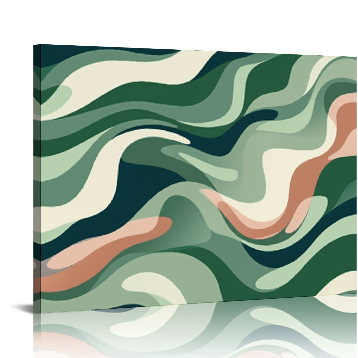 Chilfamy Wavy Pattern Canvas Print Wall Decor Ready To Hang for Home ...
