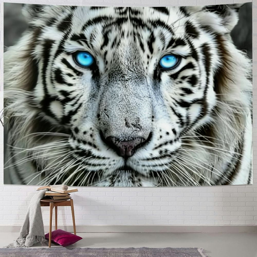 Chilfamy White Tiger Tapestry Wall Hanging,Tiger Wall Art Tapestry ...