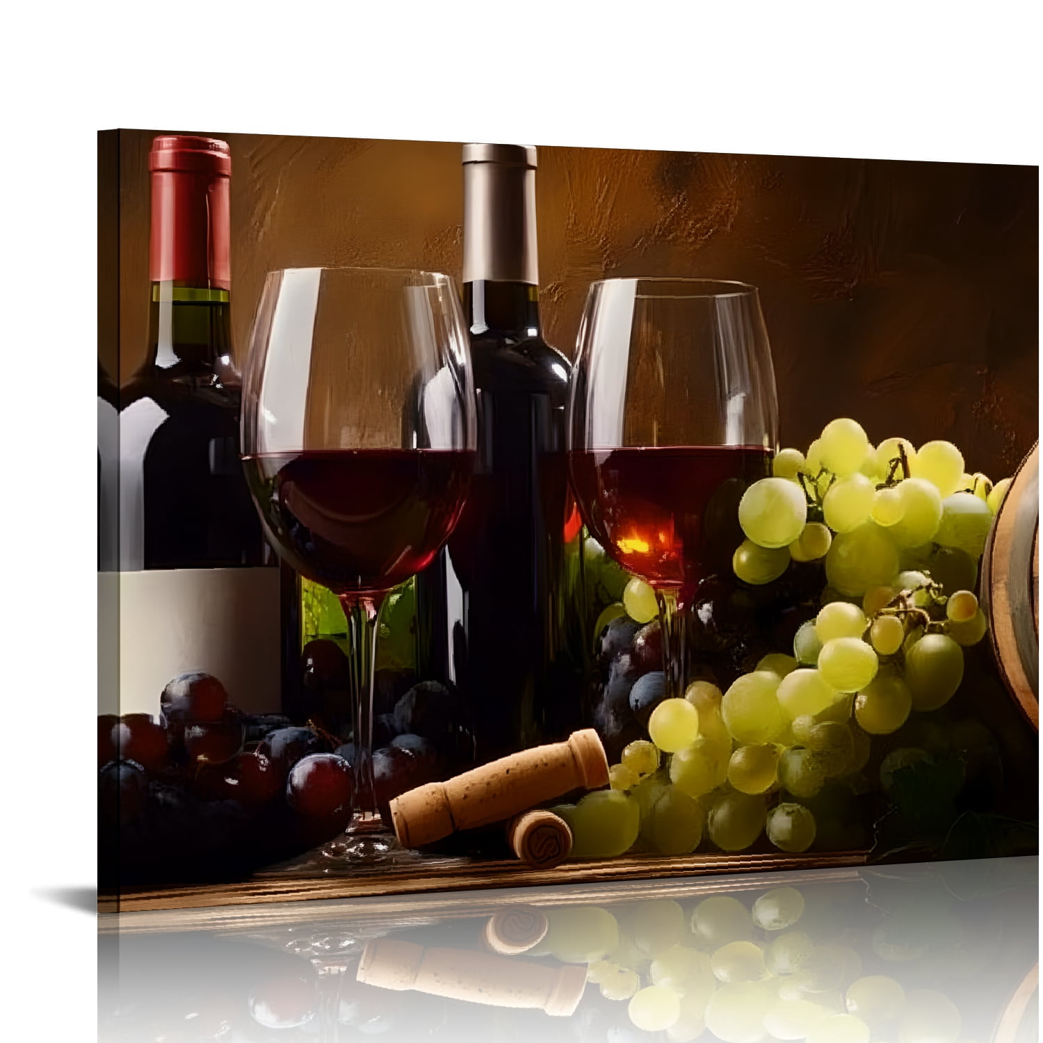 Chilfamy Wine Art Modern Canvas Prints Wall Decor for Home Living Room ...