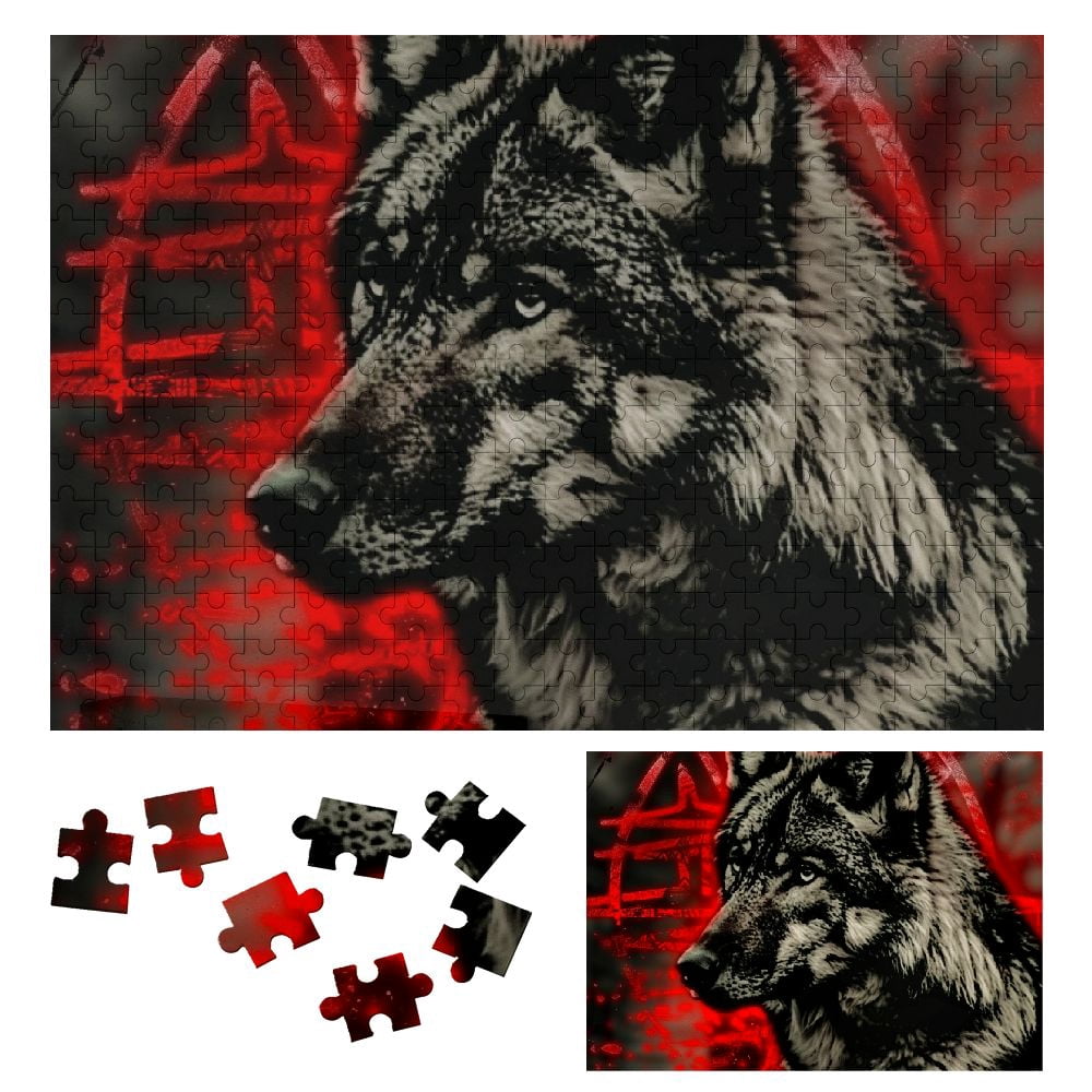 Chilfamy Wolf Wooden Jigsaw Puzzle, Premium Eco-Friendly Hard Challenge ...