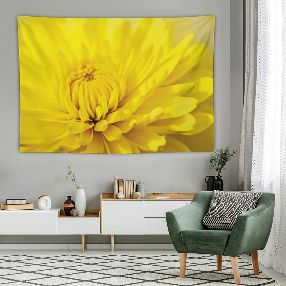 Chilfamy Yellow Tapestry, Vibrant Blooming Flower Close up Bridal ...