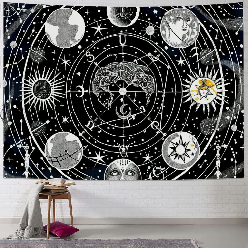 Chilfamy Zodiac Astrology Tapestry, Constellation Tapestry for Wall ...