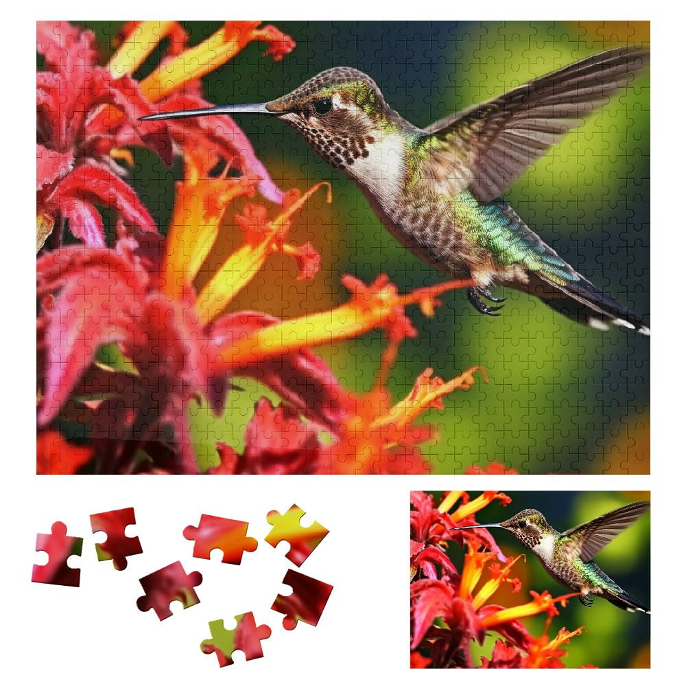 Chilfamy 's Summer Hummingbird Jigsaw Puzzle for Adults Captures an ...