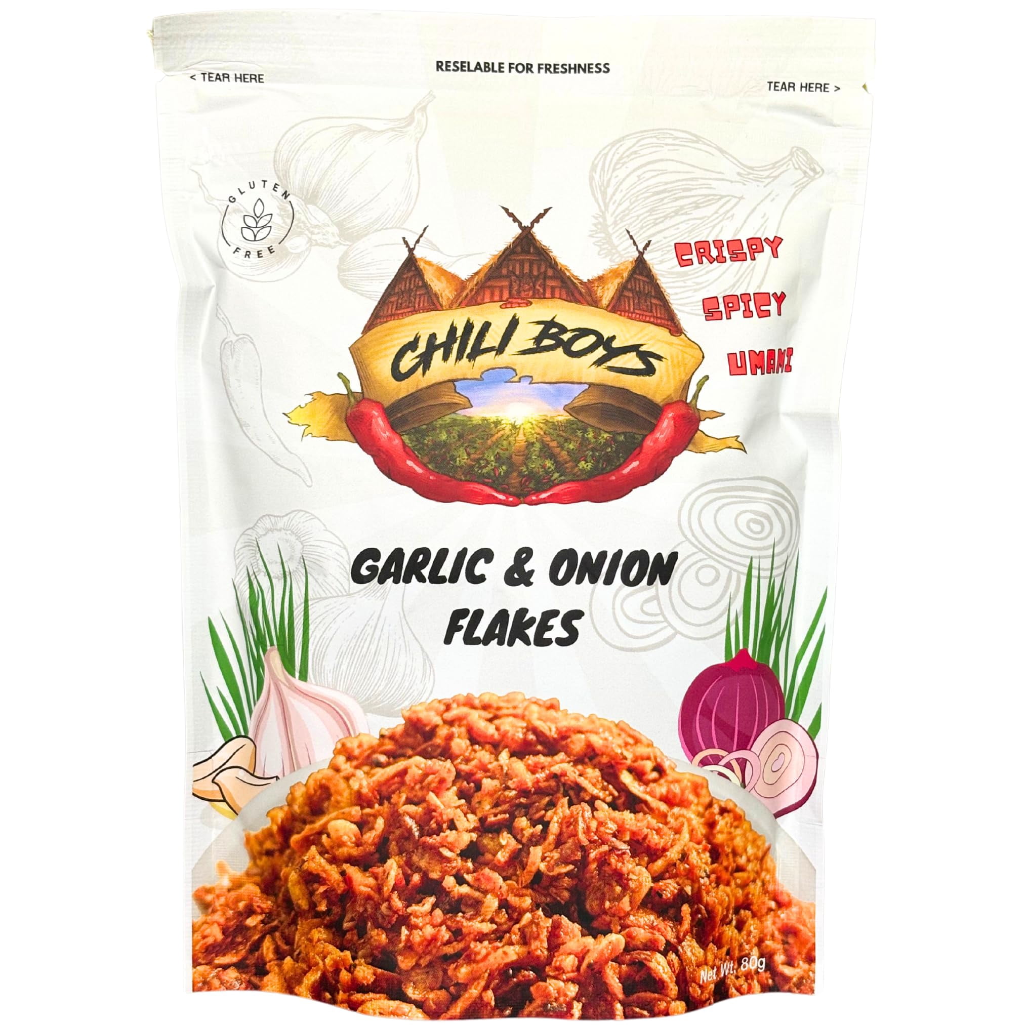 Chili Boys Spicy Crispy BDF32 Garlic and Onion Flakes - Crunchy Fried ...