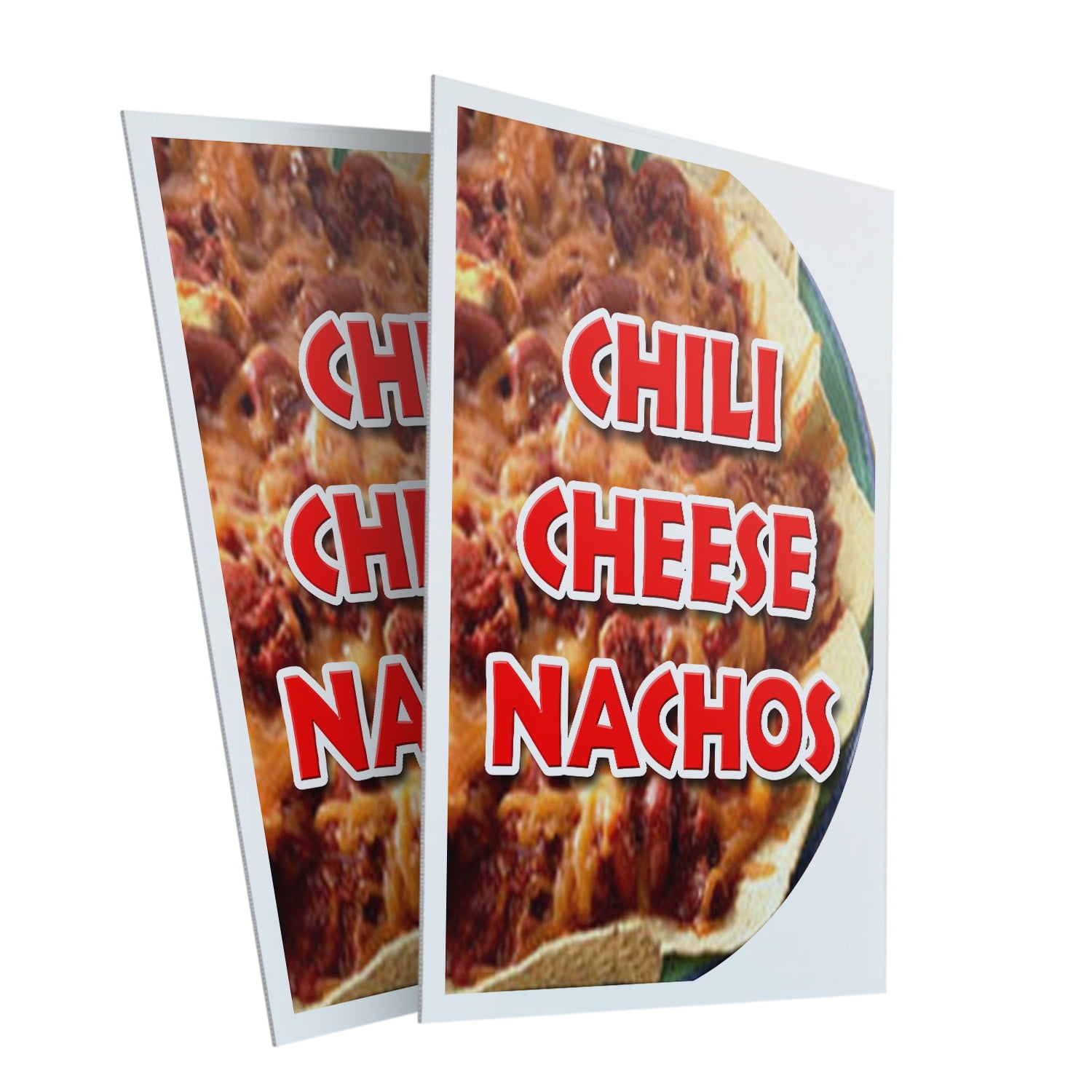 Chili Cheese Nachos (2-PACK) 24" x 36" Plastic Signs | Sign Insert 4mm ...