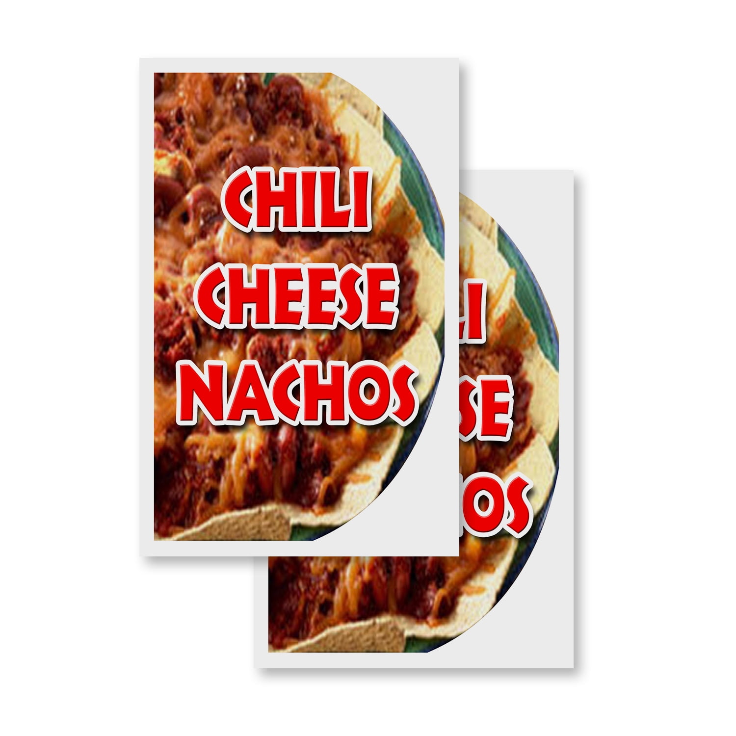Chili Cheese Nachos (2-PACK) 24" x 36" Vinyl Decals | Sign Insert Peel ...