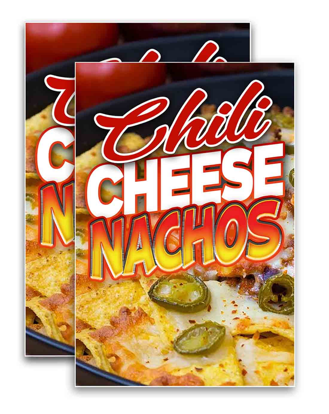 Chili Cheese Nachos (24" X 36") Vinyl Decal Only (Pack of 2) |Sign ...