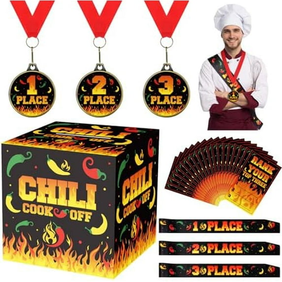 Chili Cook off Contest Ballot with 50 Pcs Pepper Voting Cards 3 Pcs ...