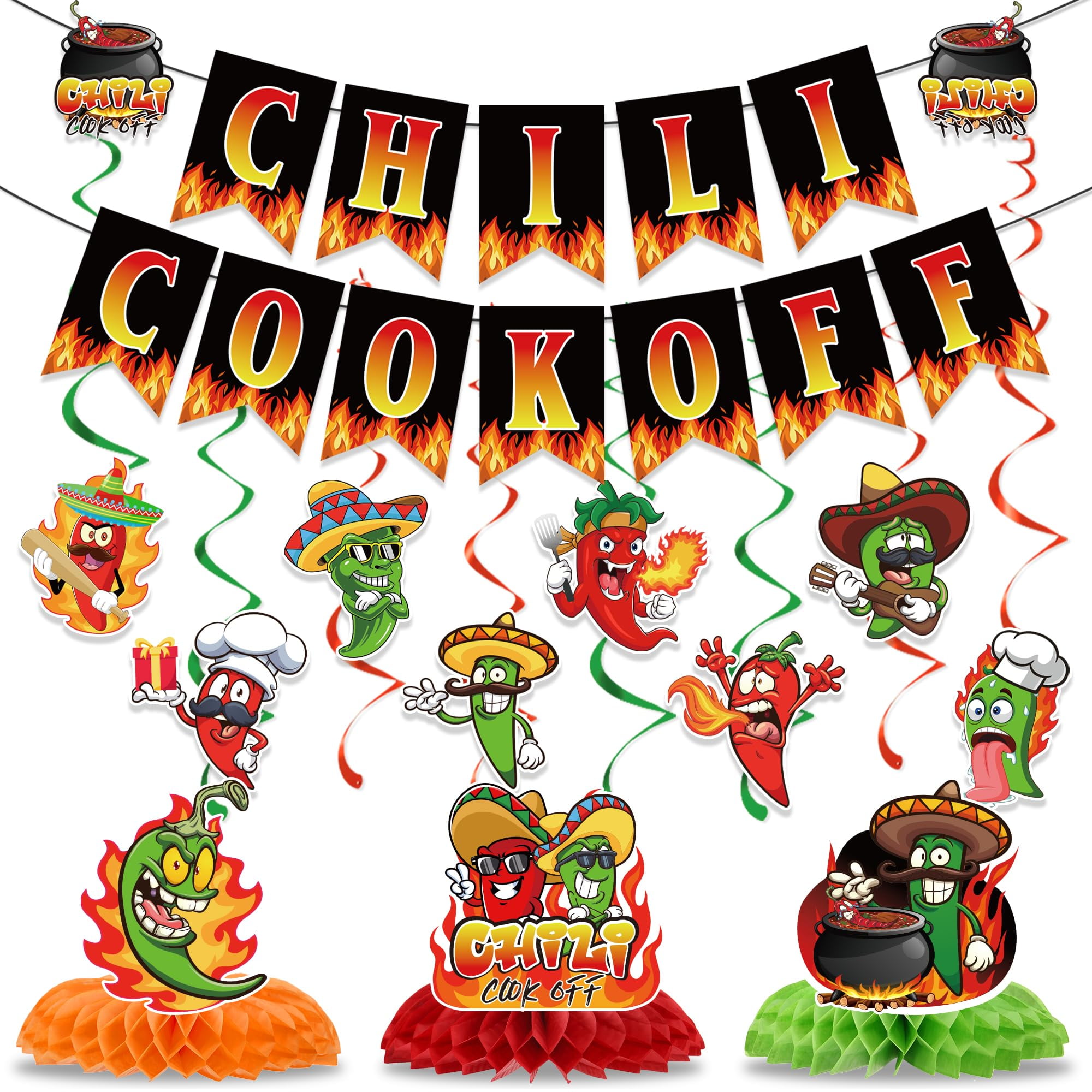 Chili Cook Off Decorations DHF10 Include Chill Cook Off Banner Chili ...