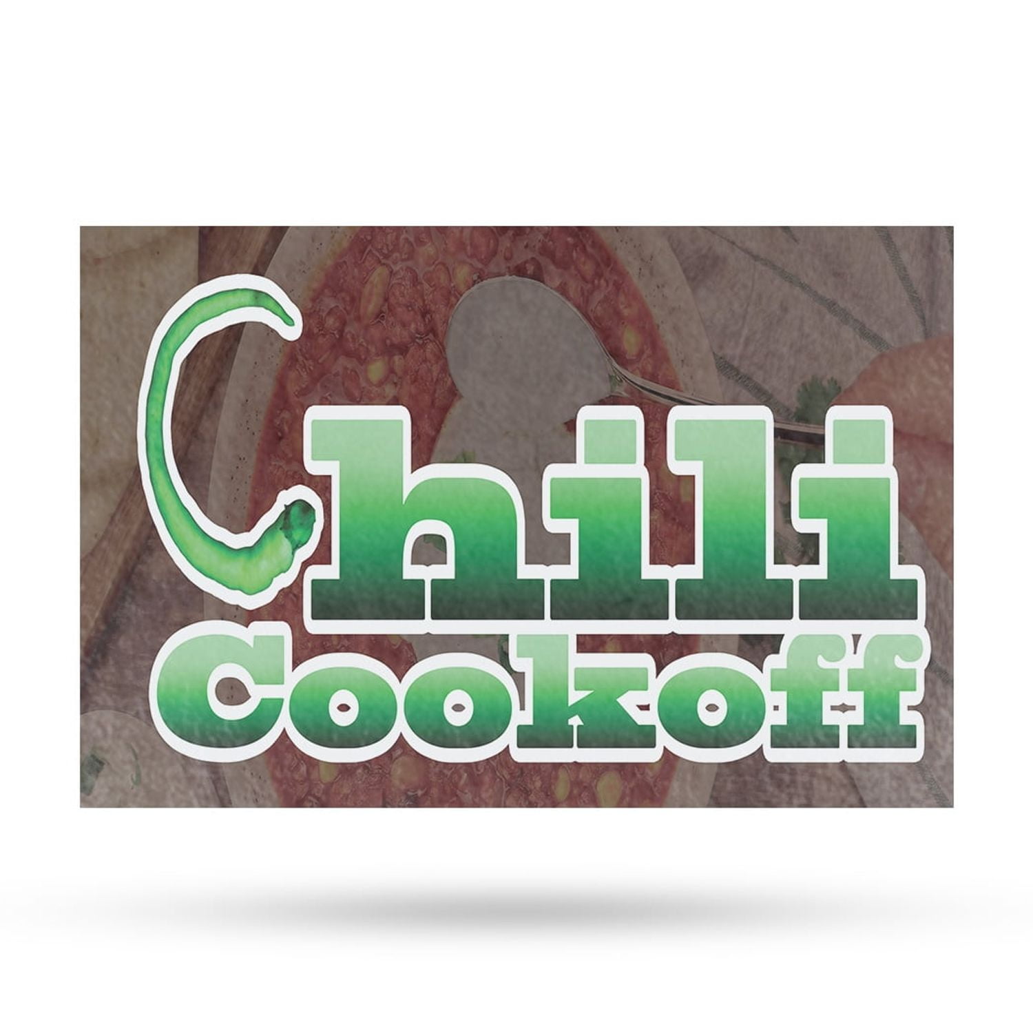 Chili Cook Off Vinyl Decal 12 Inch x 16 Inch Weatherproof Heavy-Duty ...