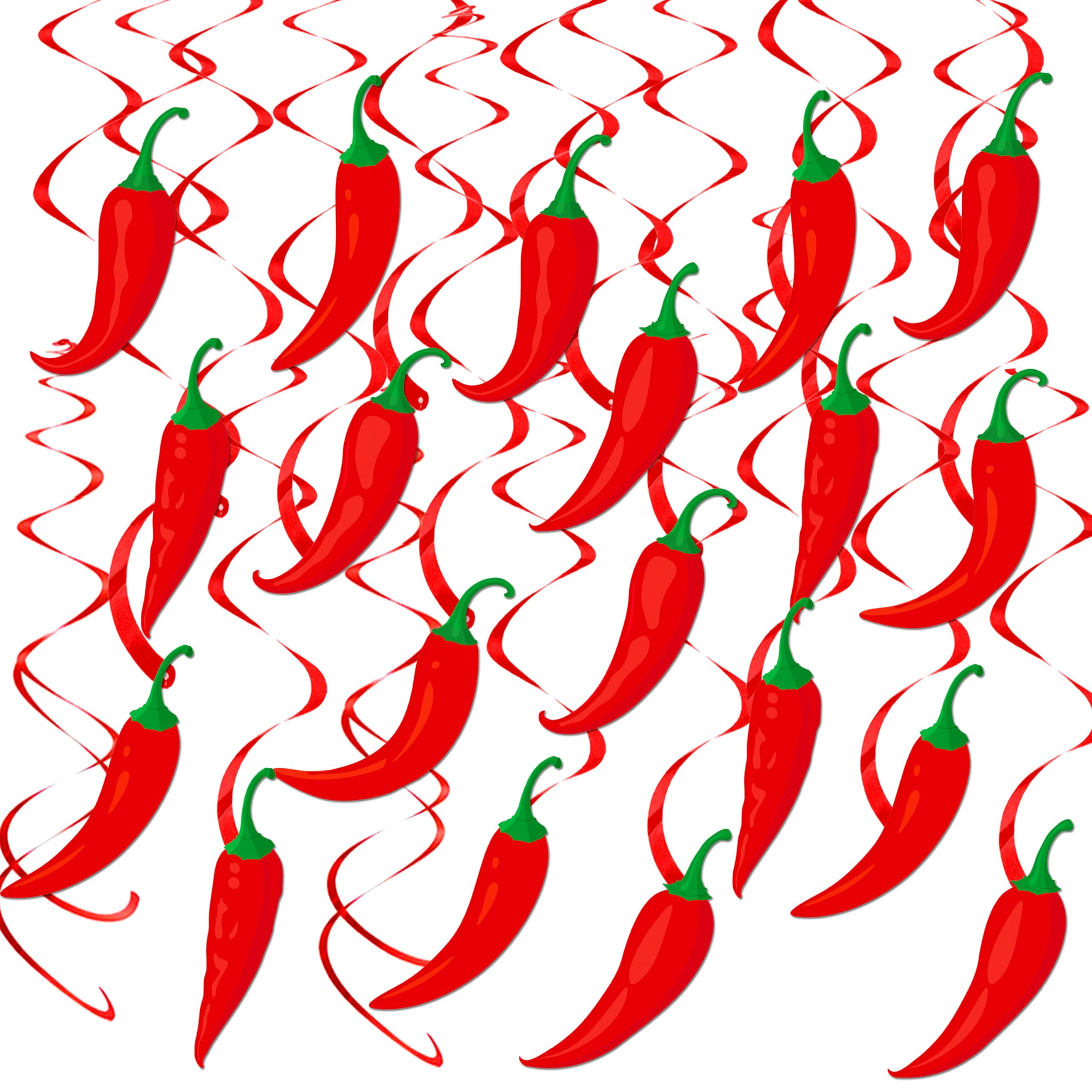 Chili Party Cook Off Hanging Swirls Chili Pepper Birthday Party ...
