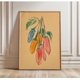 Chili Pepper Botanical Hand Drawn Food Illustration Kitchen Decor ...