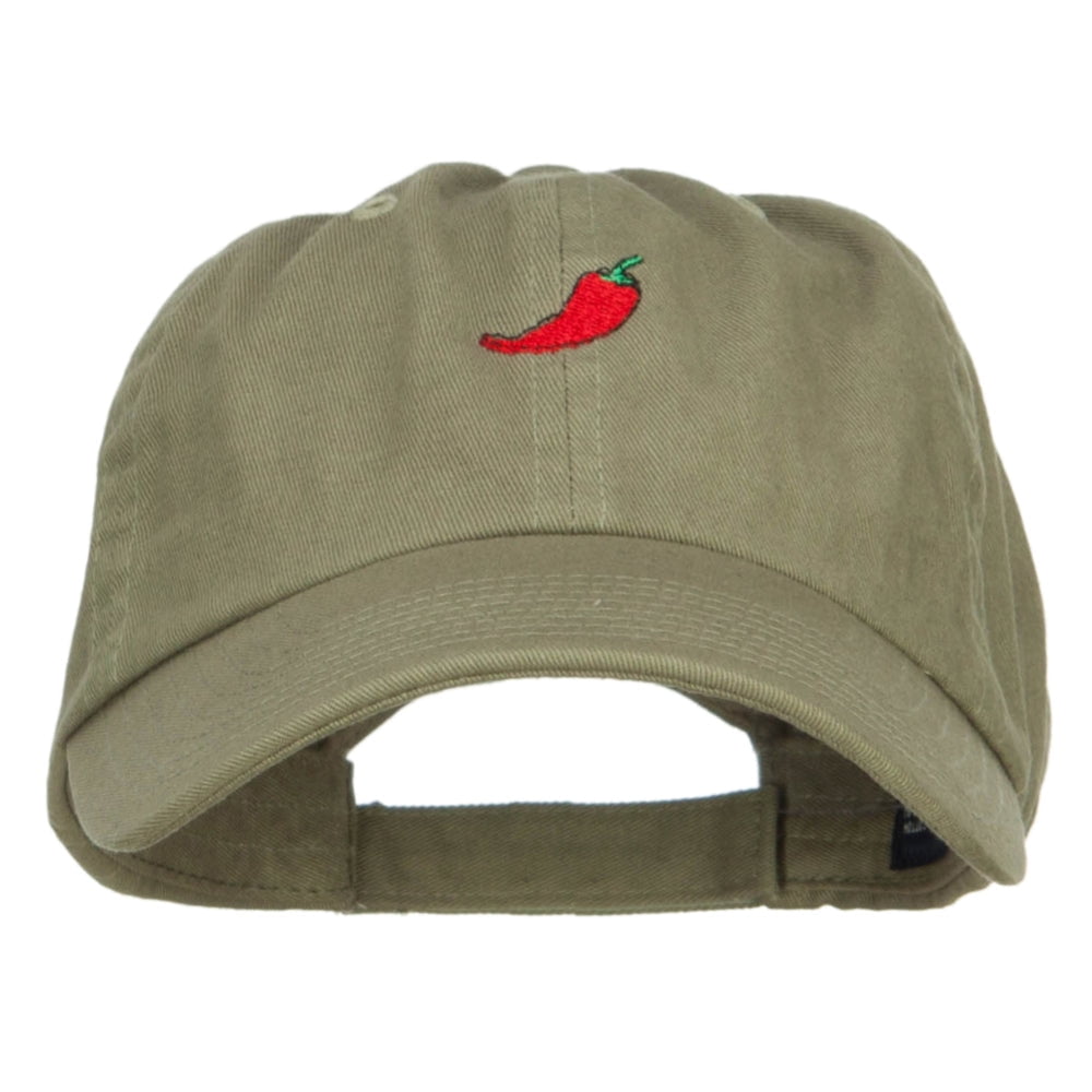 Chili Pepper Embroidered Low Cap - Olive OSFM - Walmart.com