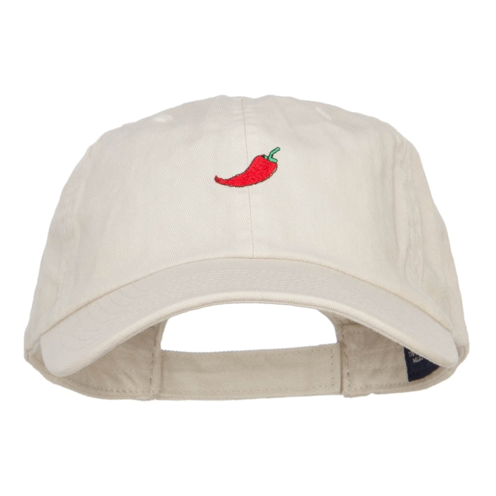 Chili Pepper Embroidered Low Cap - Putty OSFM - Walmart.com