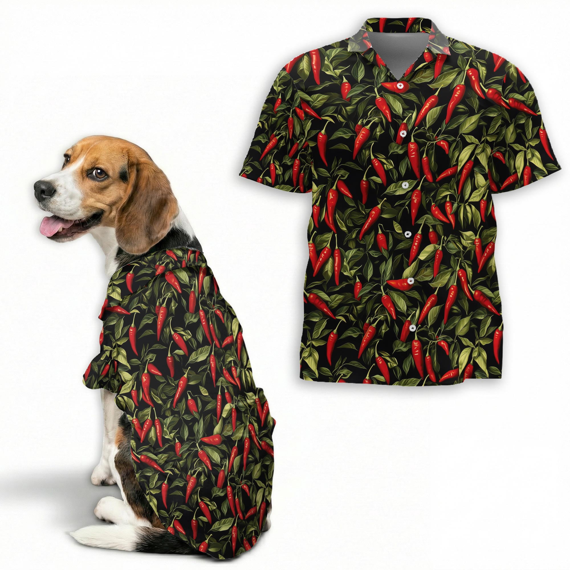 Chili Pepper Hawaiian Shirt, Spicy Red Pepper Button Down Shirt for ...