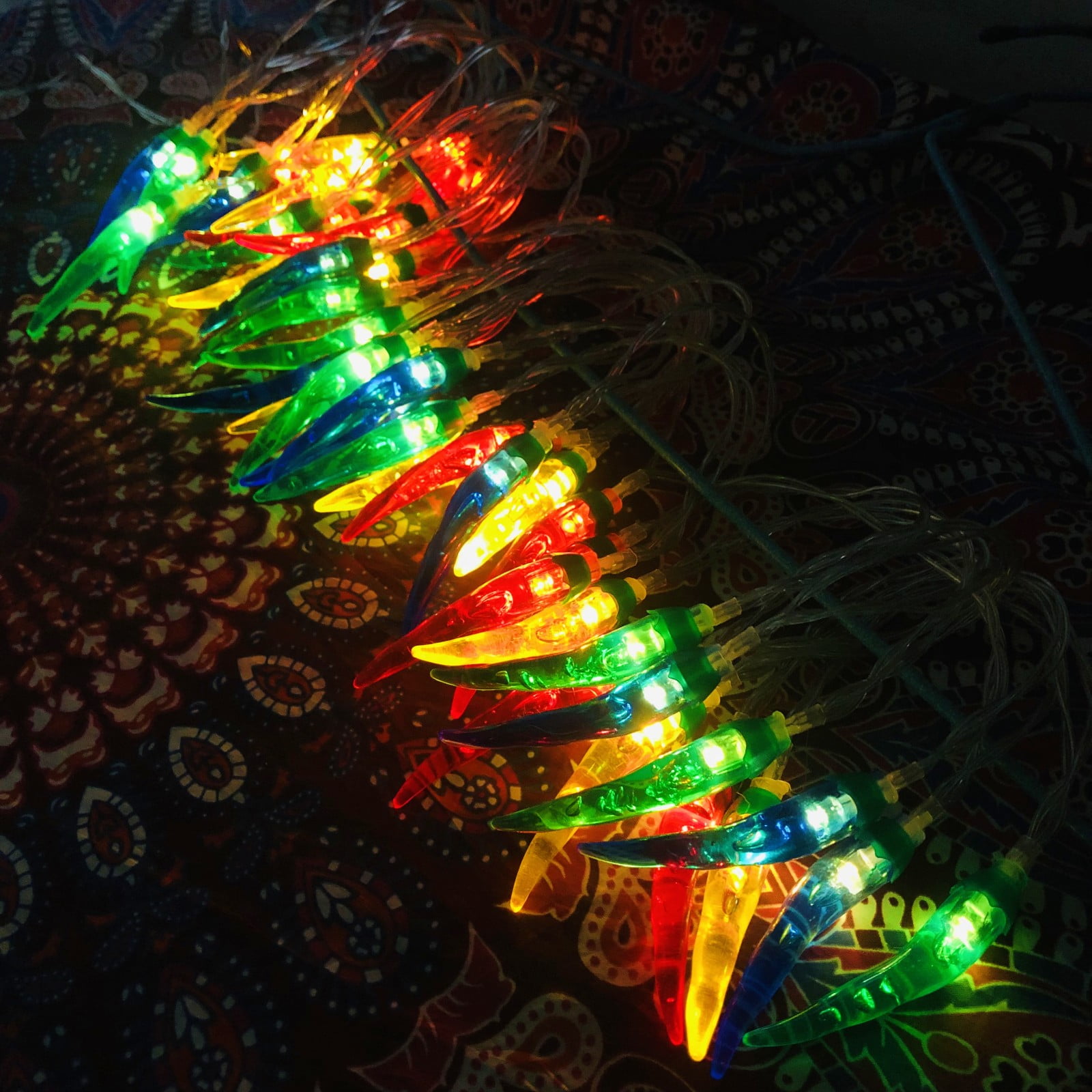Chili Pepper Lights String 10FT 20LEDs Multicolor Chili String Lights ...