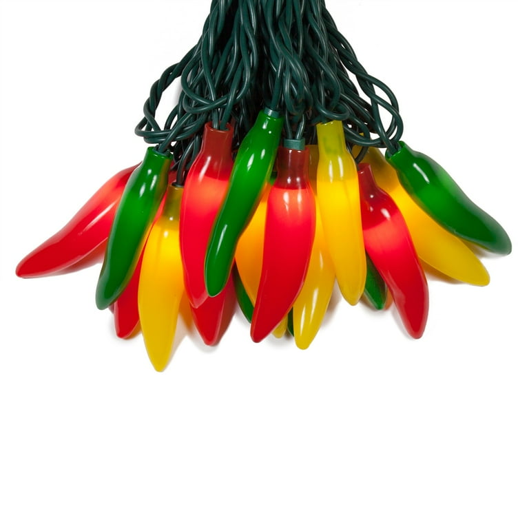Red Pepper String Lights Chili Pepper Christmas String Lights, 13.6FT