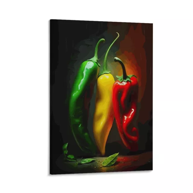 Chili Pepper Painting Chili Pepper Poster Gift Office Decor Bedroom ...