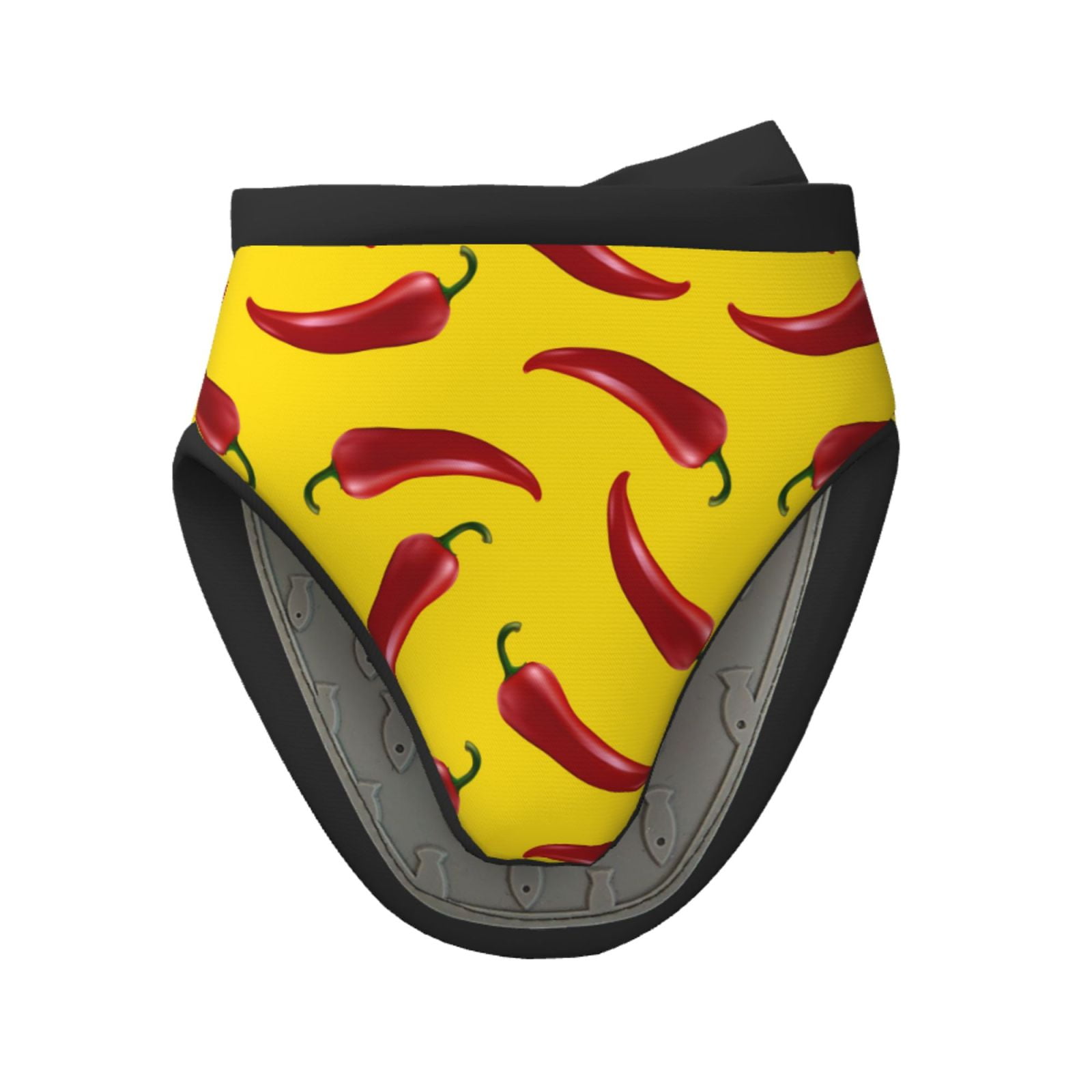 Chili Pepper Print yellow Oven Mitts Heat Resistant, Soft Lining ...