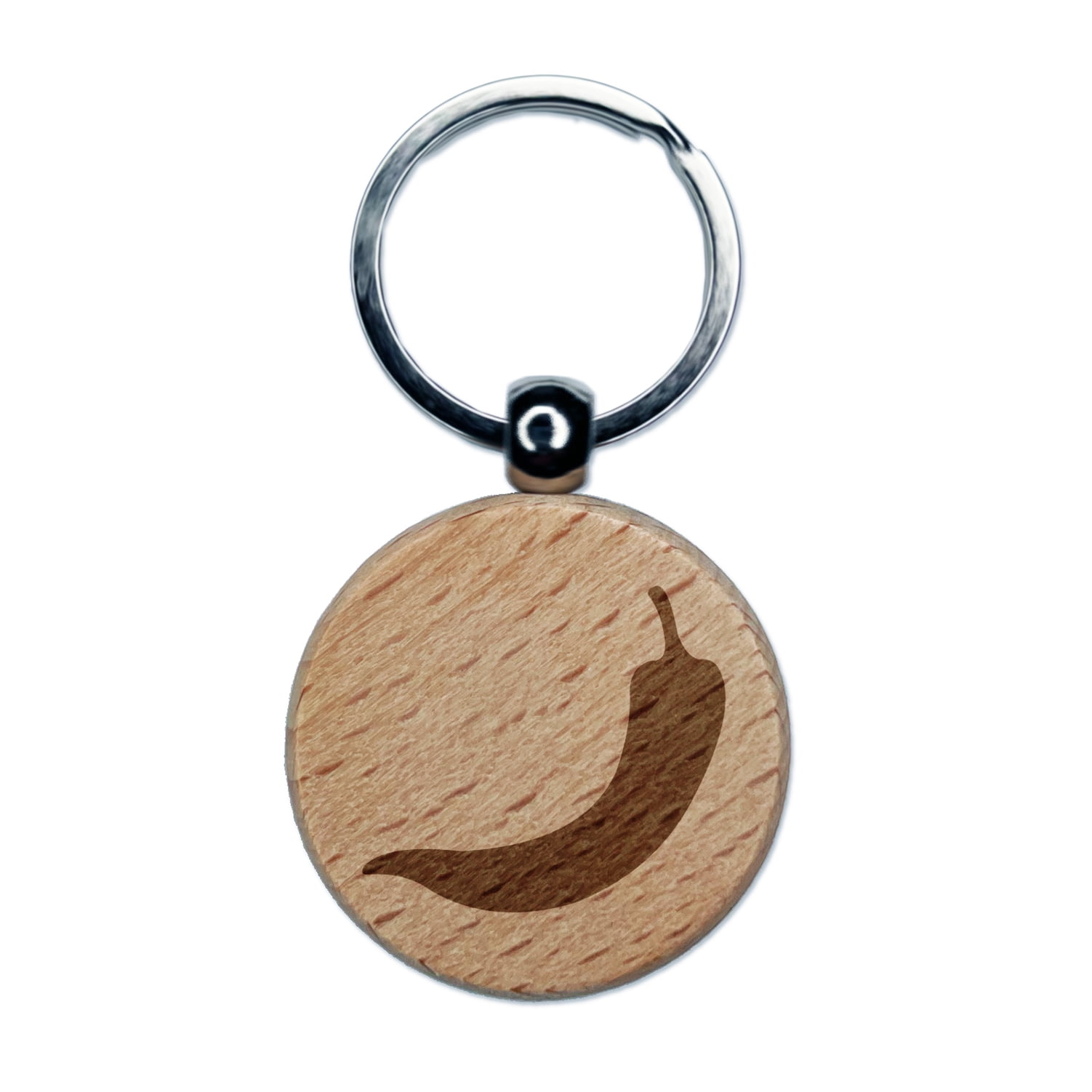 Chili Pepper Southwestern Round Keychain Charm Tag - Engraved Wood ...