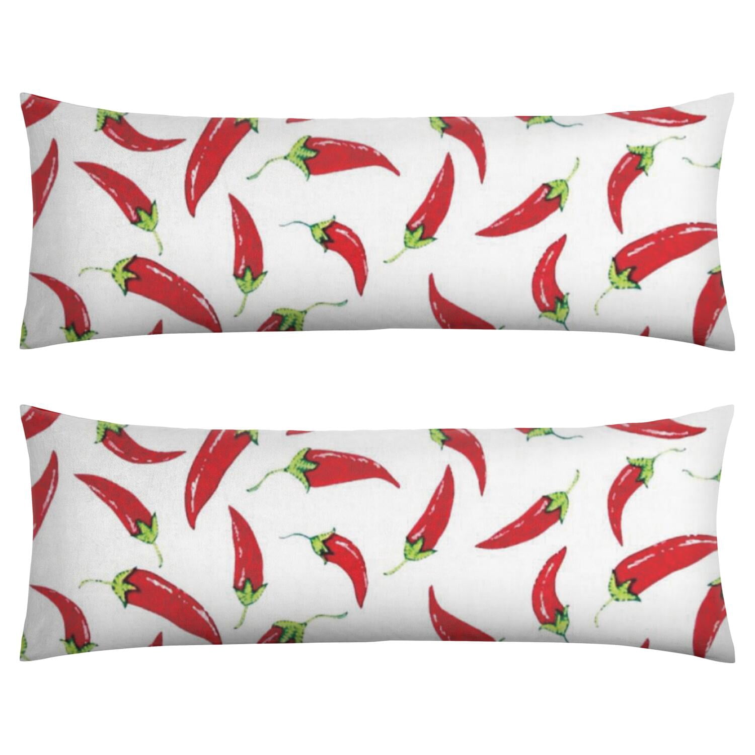 Chili Pepper Throw Pillow Cover Spicy Red Hot Vegetable Pattern, Cute ...