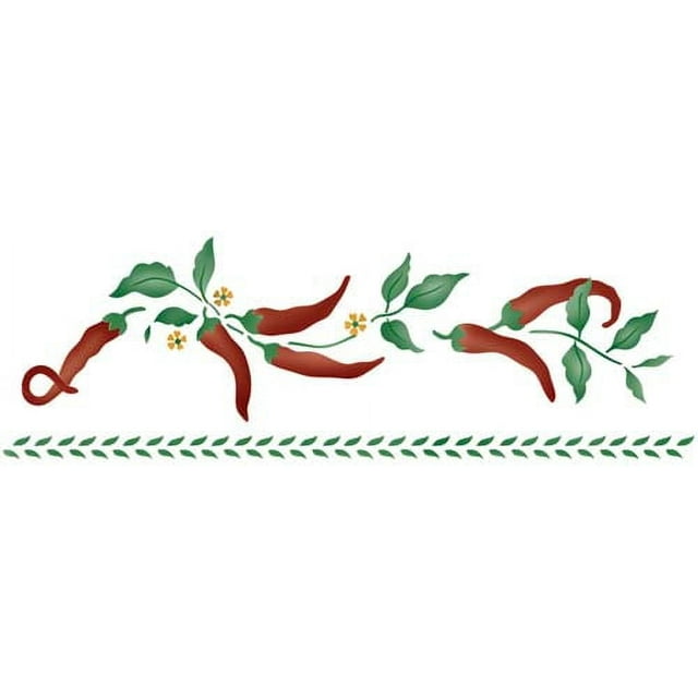 Chili Pepper Wall Stencil SKU #495 by Designer Stencils - Walmart.com