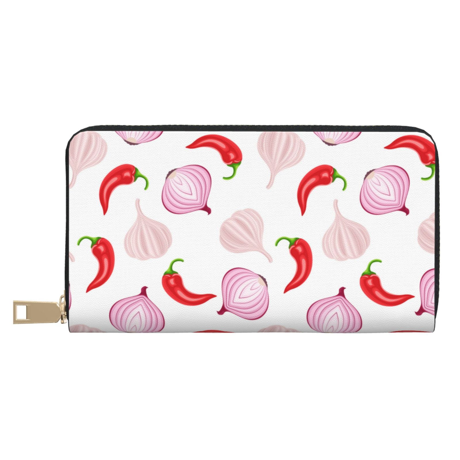 Chili Pepper onion garlic Wallet Women, Leather Bifold Multi Card ...