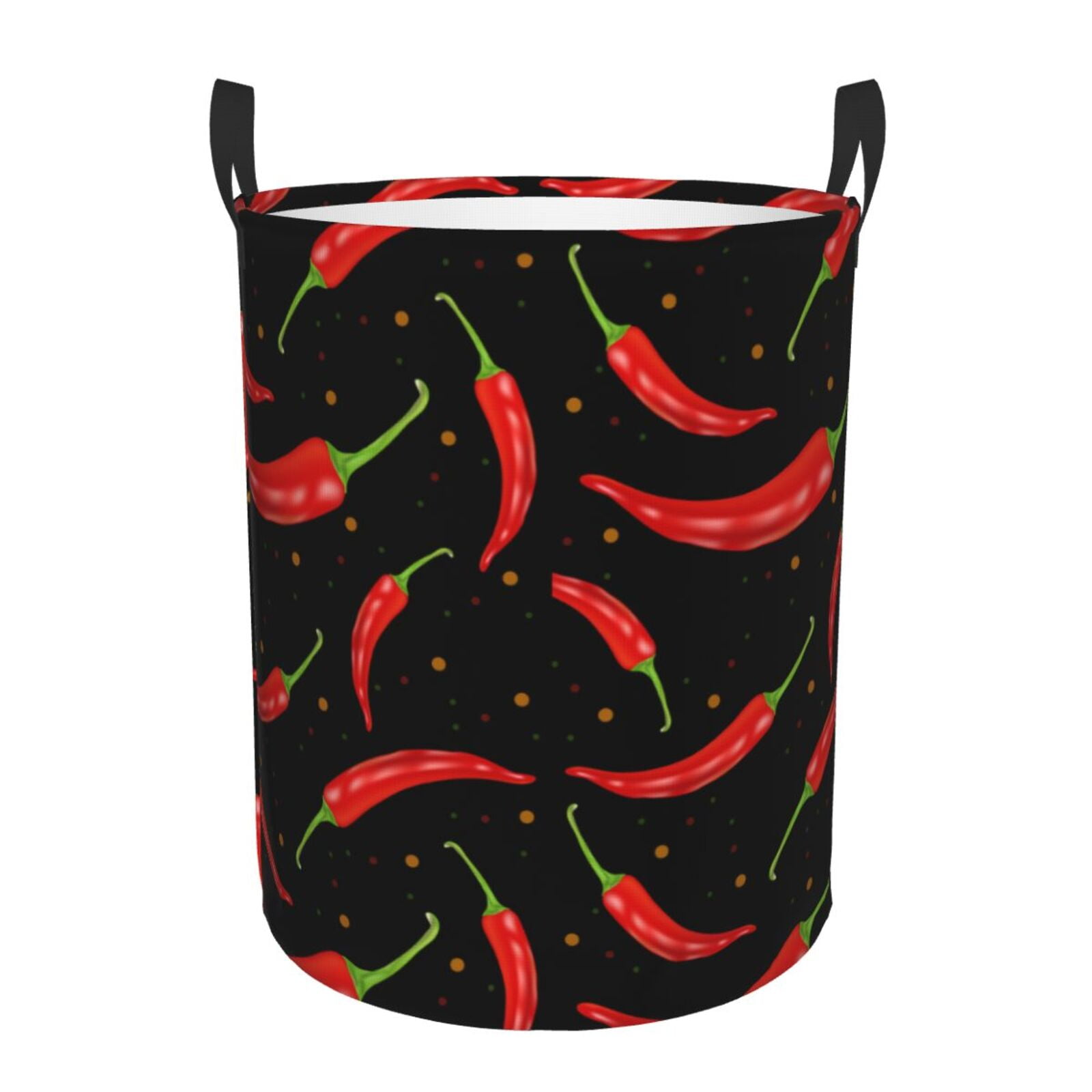 Chili Pepper polka dots Laundry Basket, Laundry Hamper Waterproof ...