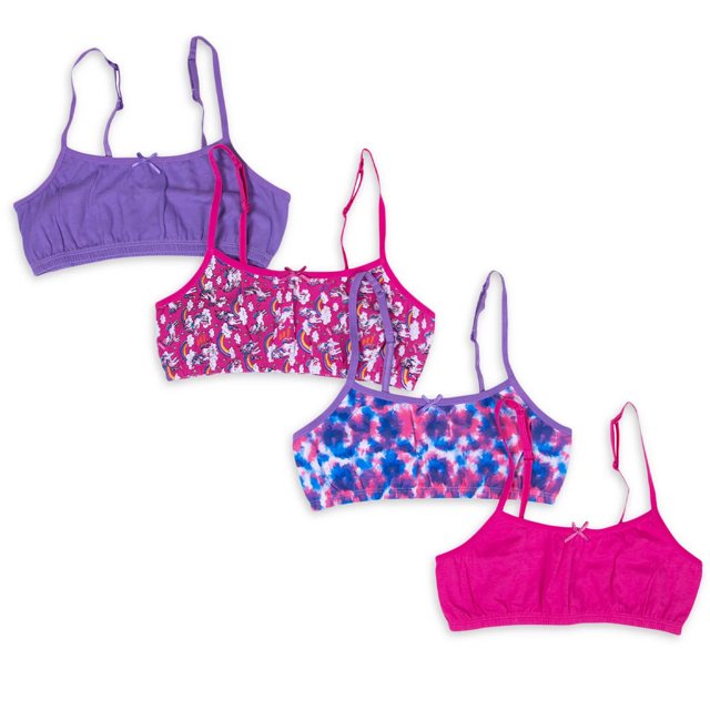 Chili Peppers Girls' Sports Bra Set, Comfortable Training Bras ...