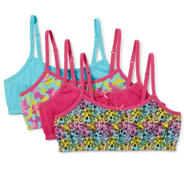 Chili Peppers Girls' Sports Bra Set, Comfortable Training Bras ...