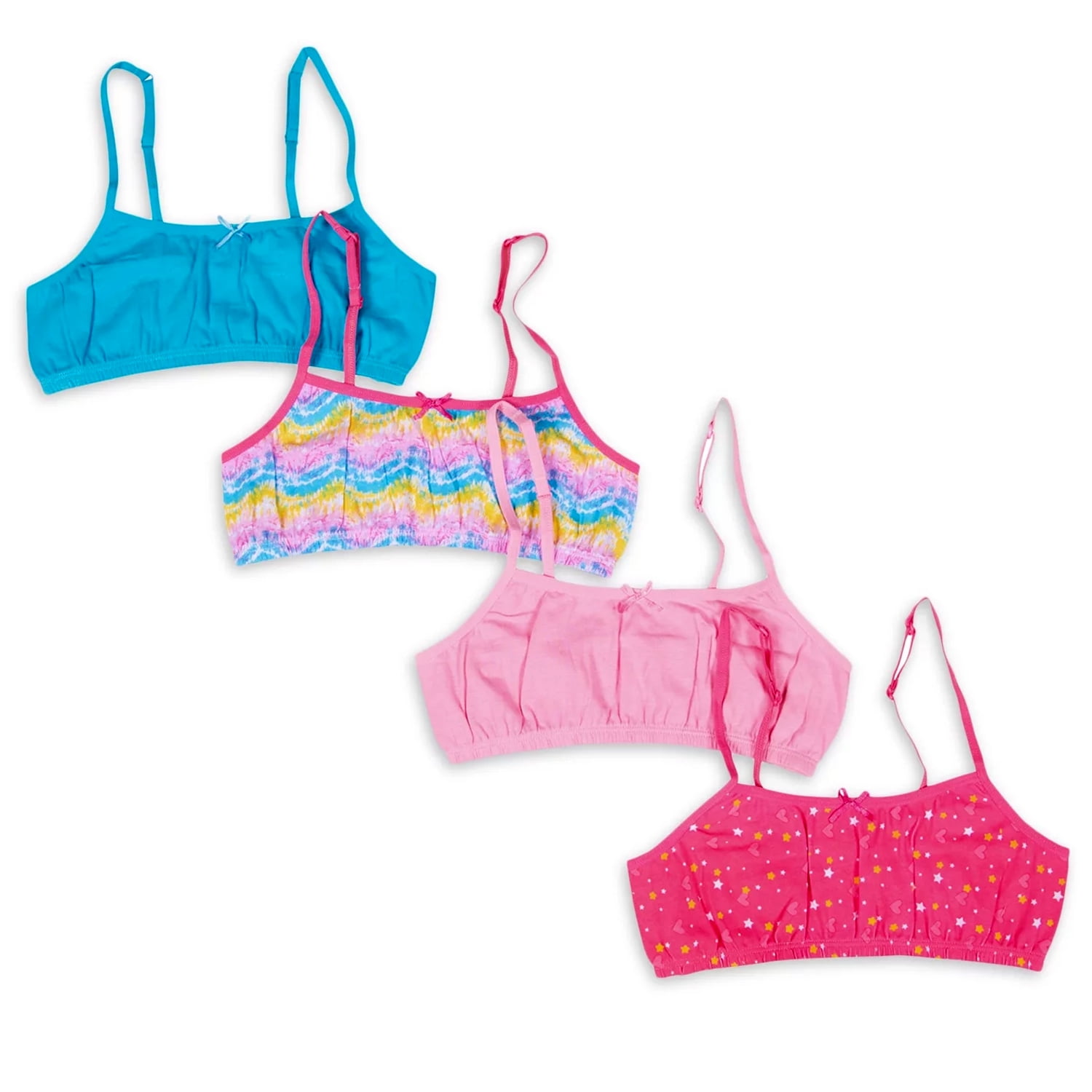 Chili Peppers Girls' Sports Bra Set, Comfortable Training Bras ...