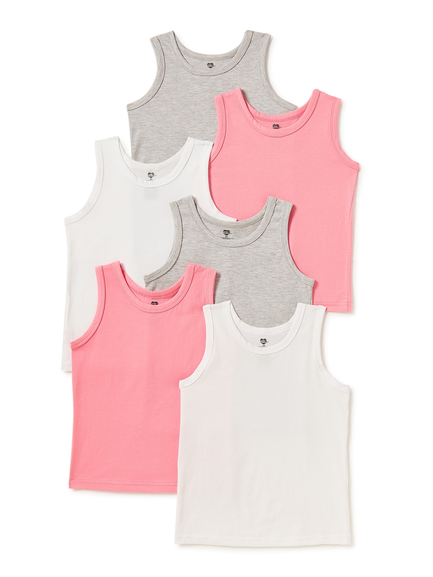 Chili Peppers Girls Tank Tops, Kids Camisoles Undershirts Set, 6-Pack ...