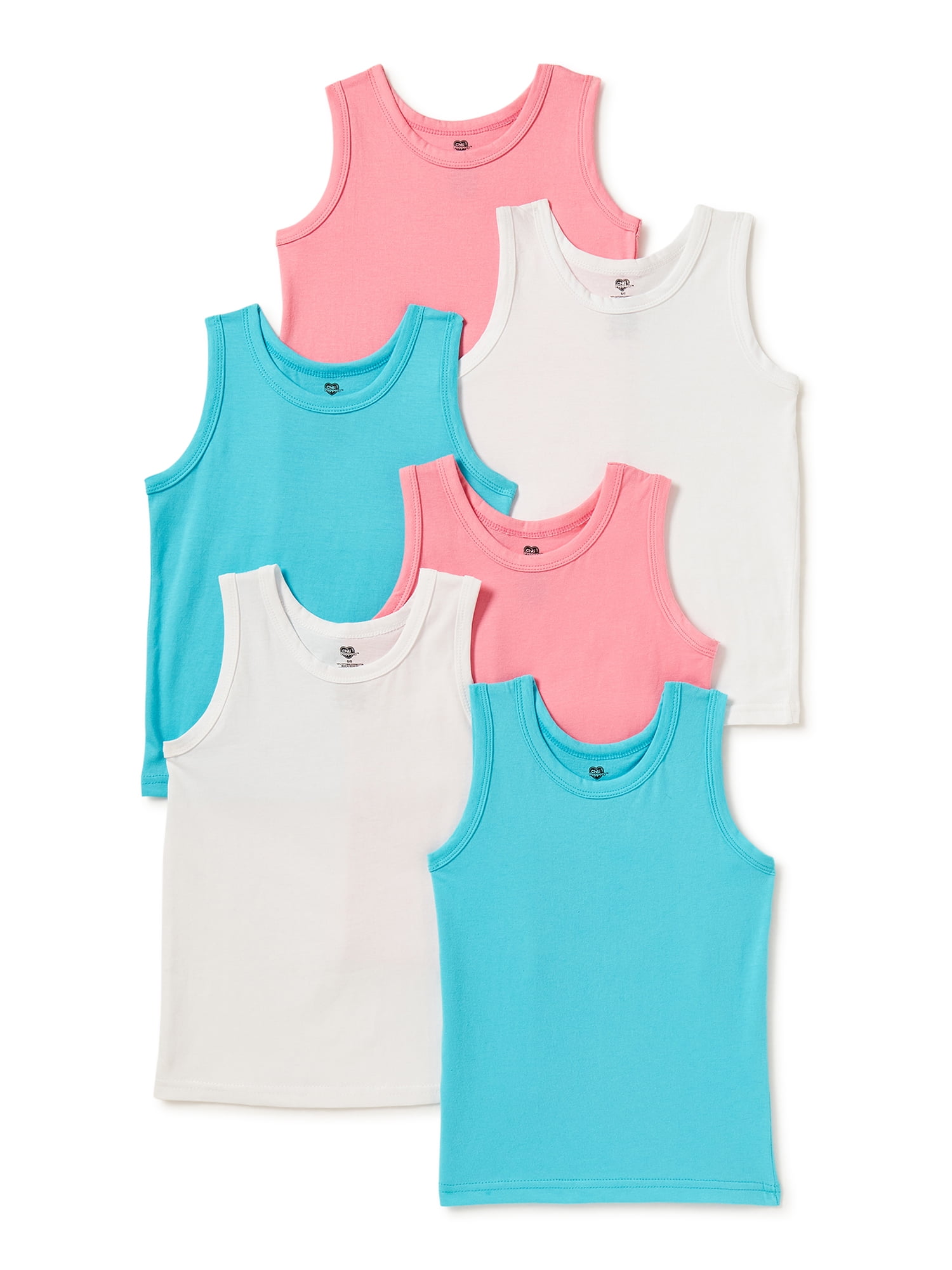 Chili Peppers Girls Tank Tops, Kids Camisoles Undershirts Set, 6-Pack ...
