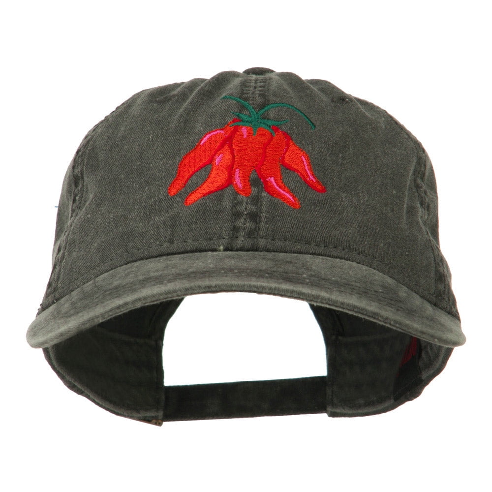 Chili Ristra Embroidered Washed Cap - Black OSFM - Walmart.com
