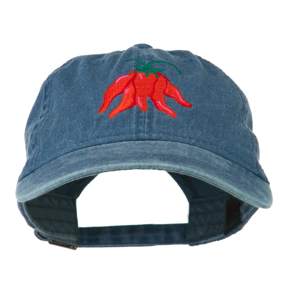 Chili Ristra Embroidered Washed Cap - Navy OSFM - Walmart.com