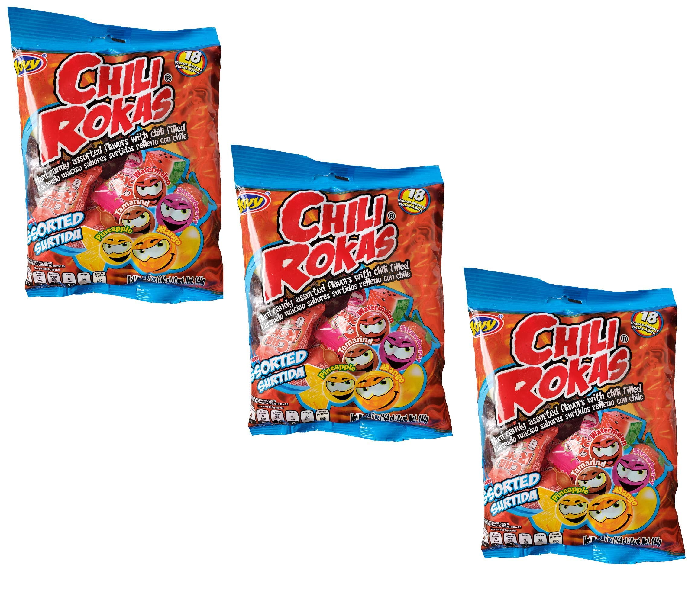 Chili Rokas Revolcadas (18 Pieces, HYZ01 3 Pack), Assorted Mexican ...