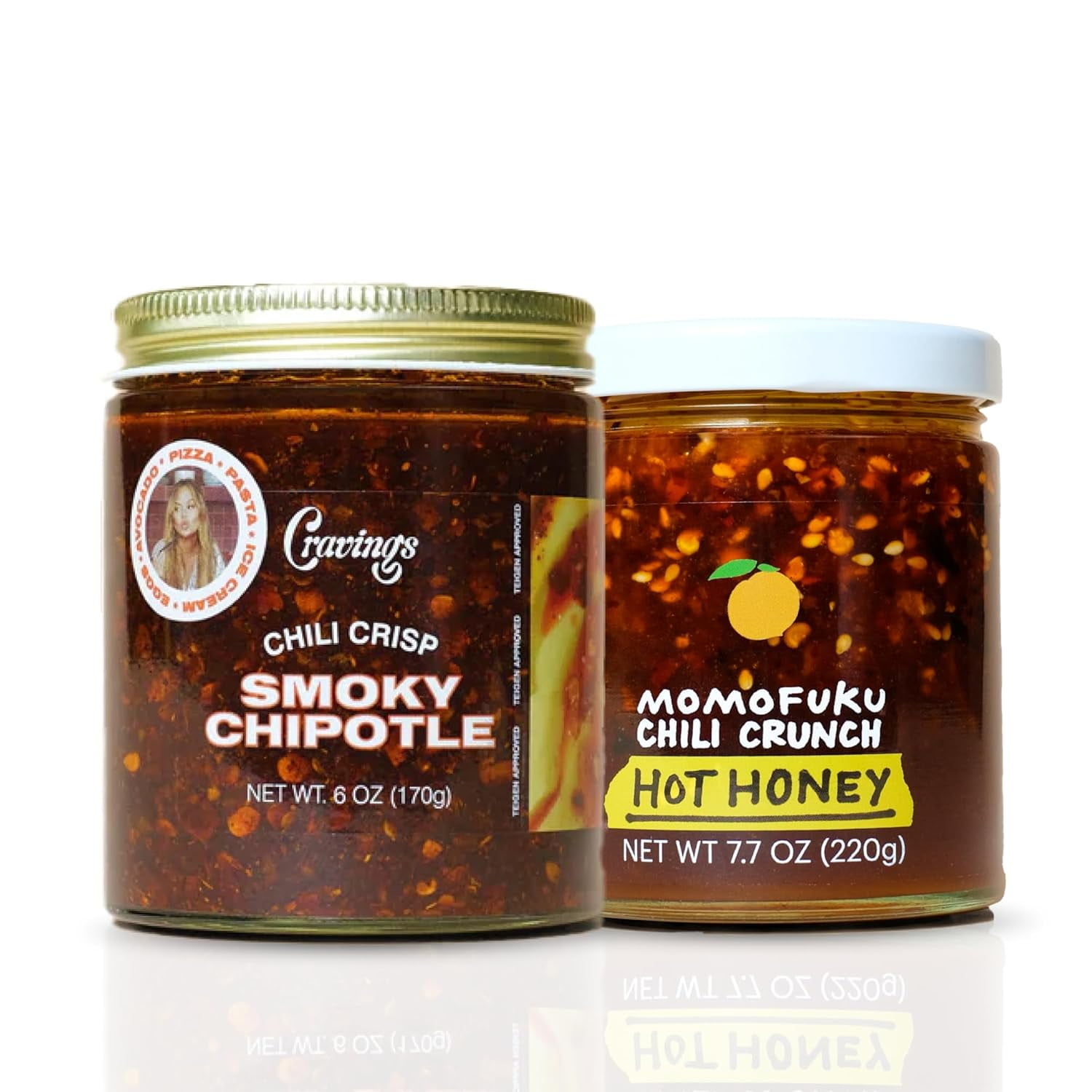 Chili Sauce Duo, Smoky Chipotle Chili Crisp and Momofuku Hot Honey ...