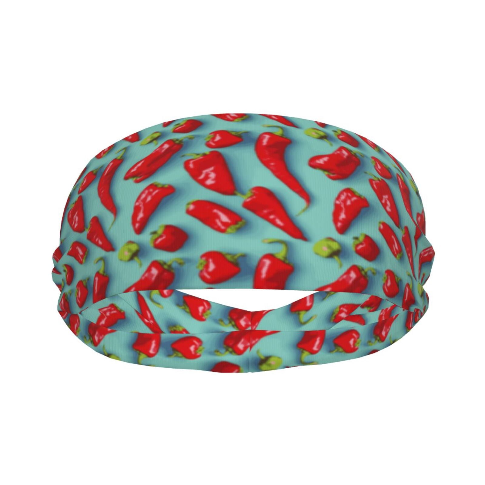 Chili bell Pepper Print Headbands for Women/Men, Elastic Wide Soft ...