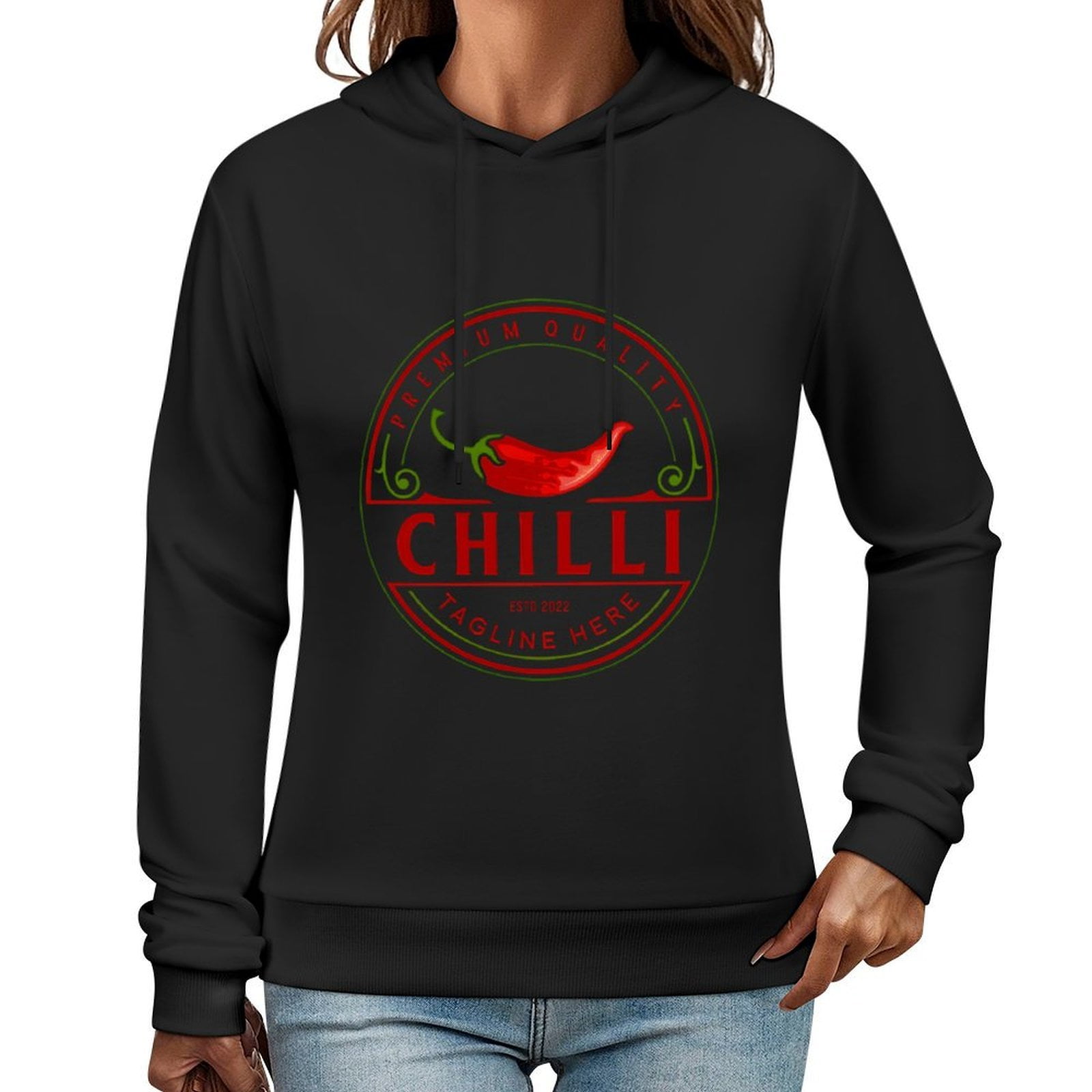 Chili's Restaurant Food Women's Hooded Pullover Casual Long Sleeve ...