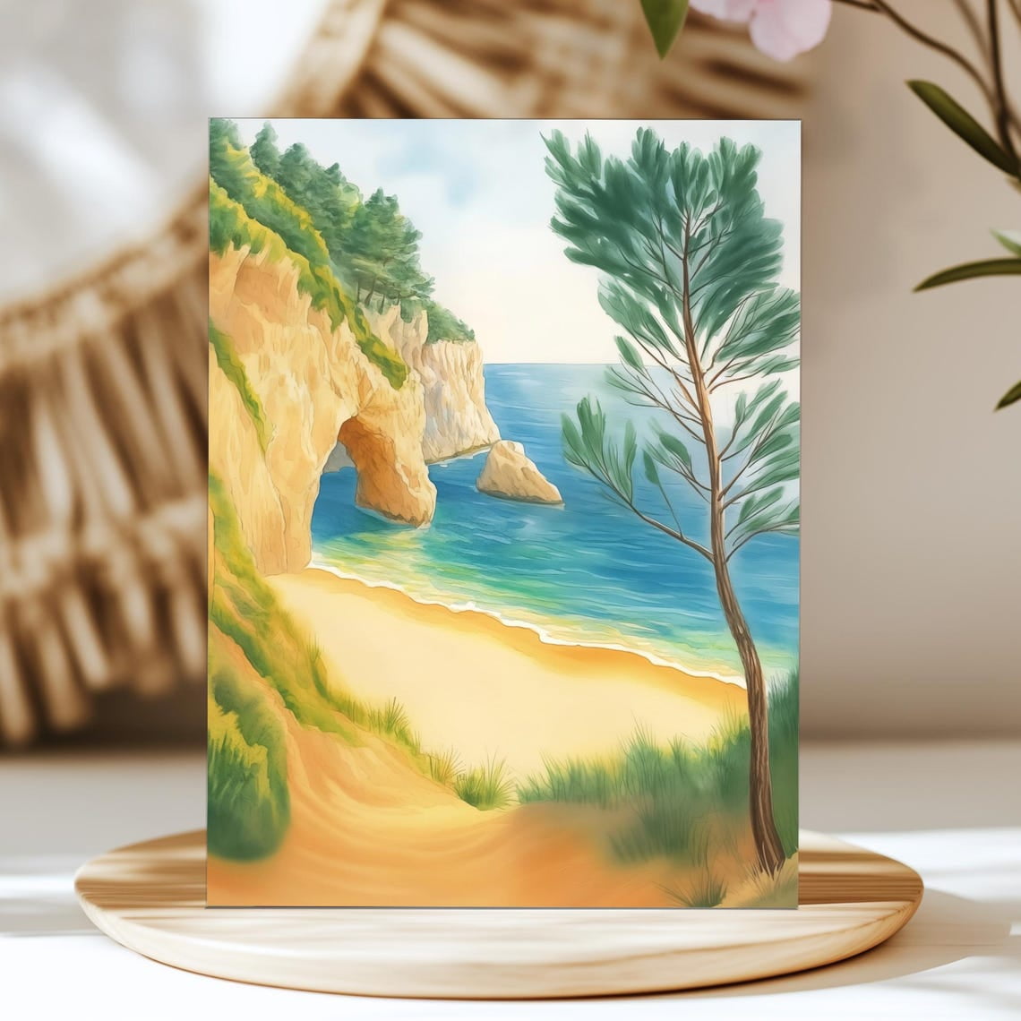 Chiliadou Beach Evia Greece Print, Aegean Coastal Wall Art ...