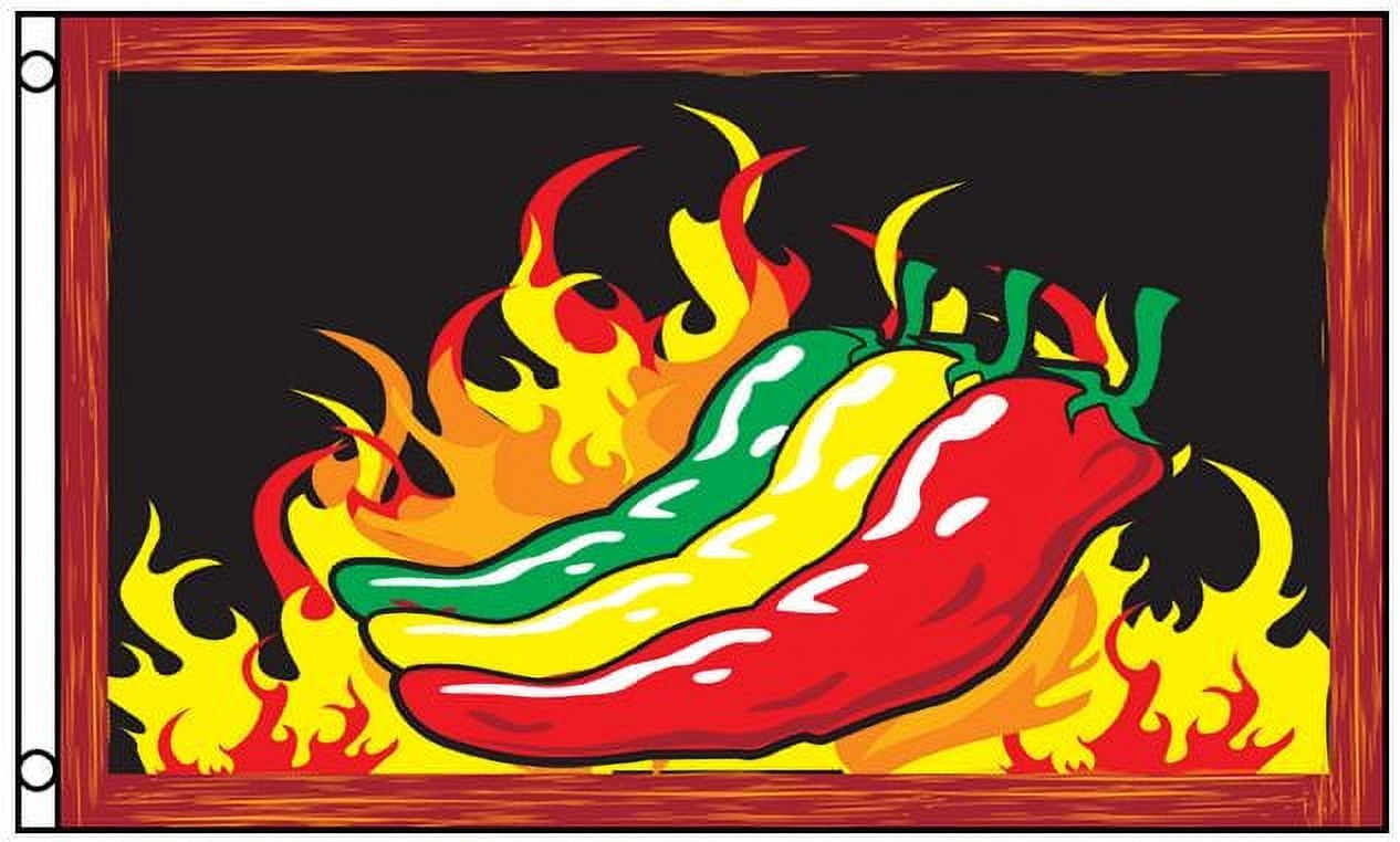 Chilies Red Green Yellow Chili Peppers Flag Business Banner Food 3 x 5 ...