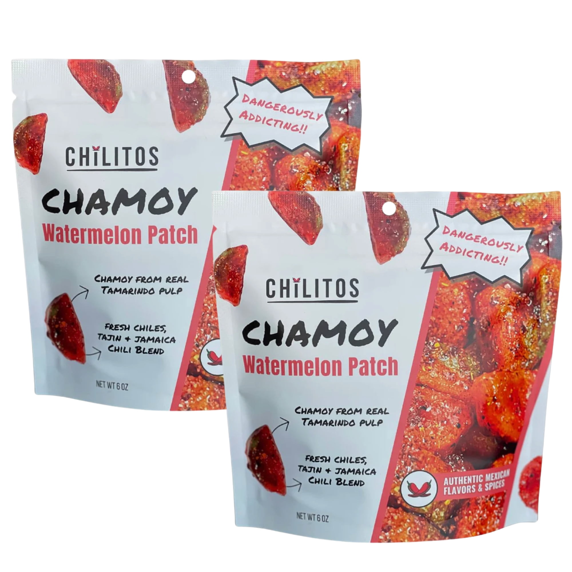 Chilitos Chamoy Watermelon Patch Candy 6 Oz 2 Pack, Spicy Mexican Snack ...