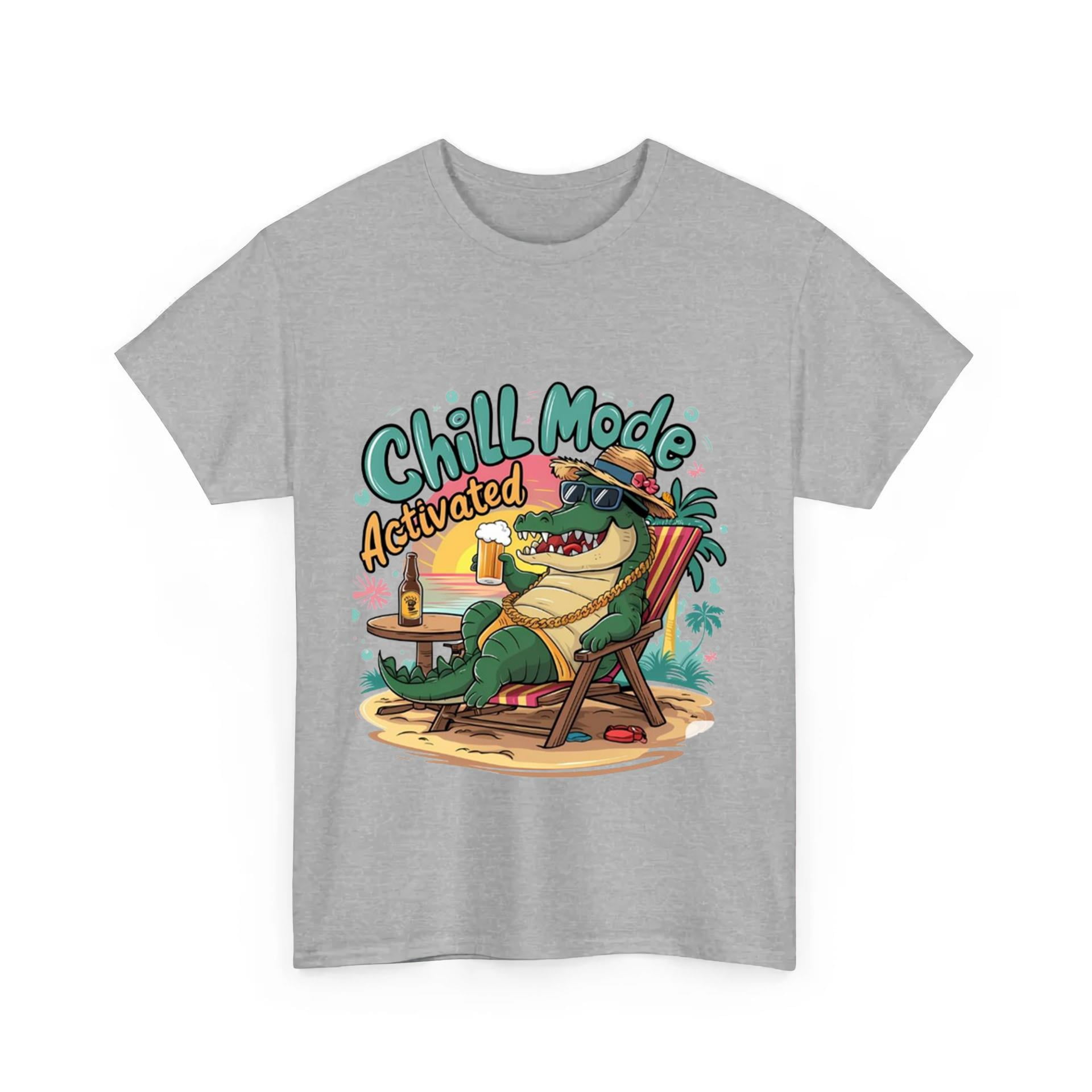 Chill Alligator Beach Vibes - Fun Summer Relaxation Cartoon Art-C ...