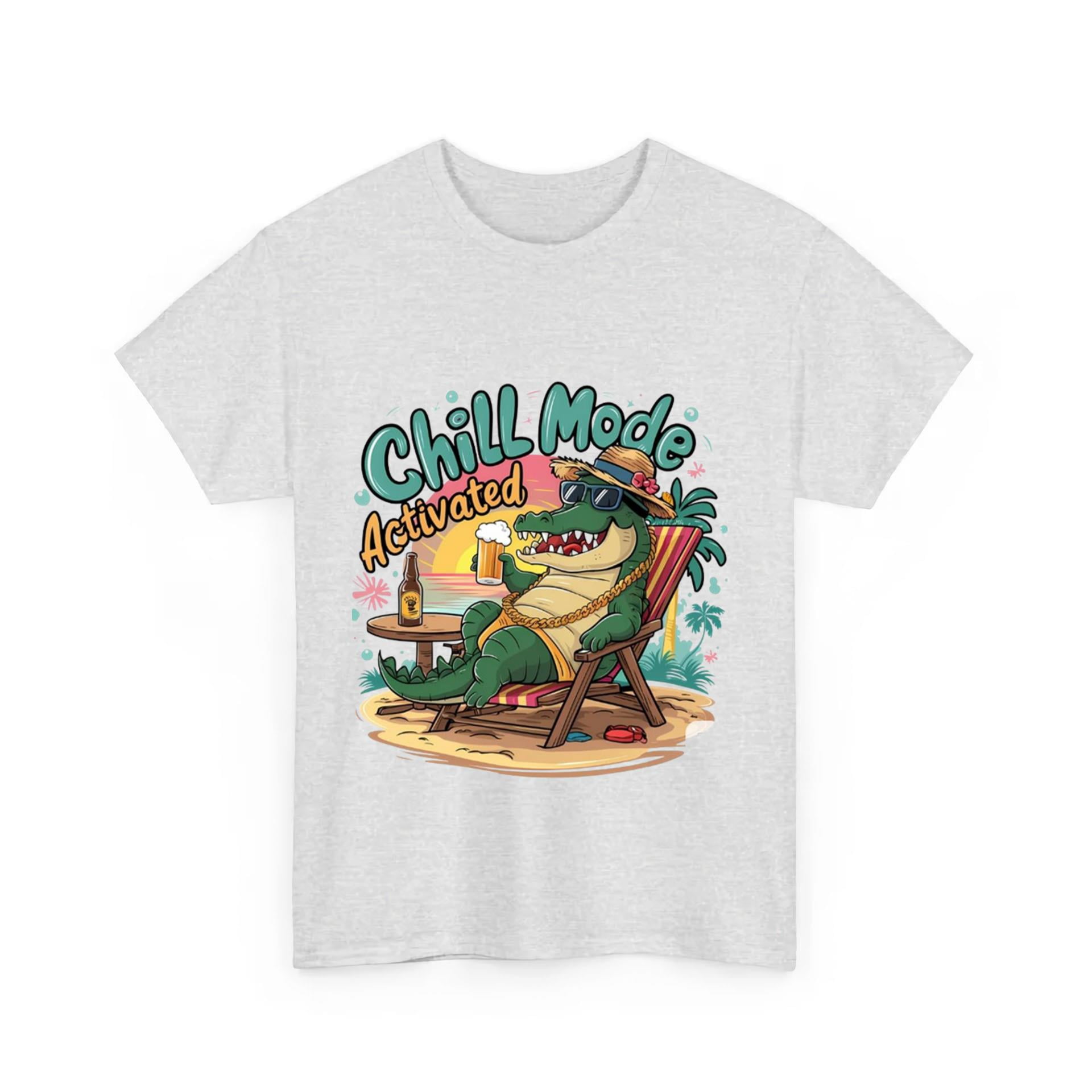 Chill Alligator Beach Vibes - Fun Summer Relaxation Cartoon Art-C ...