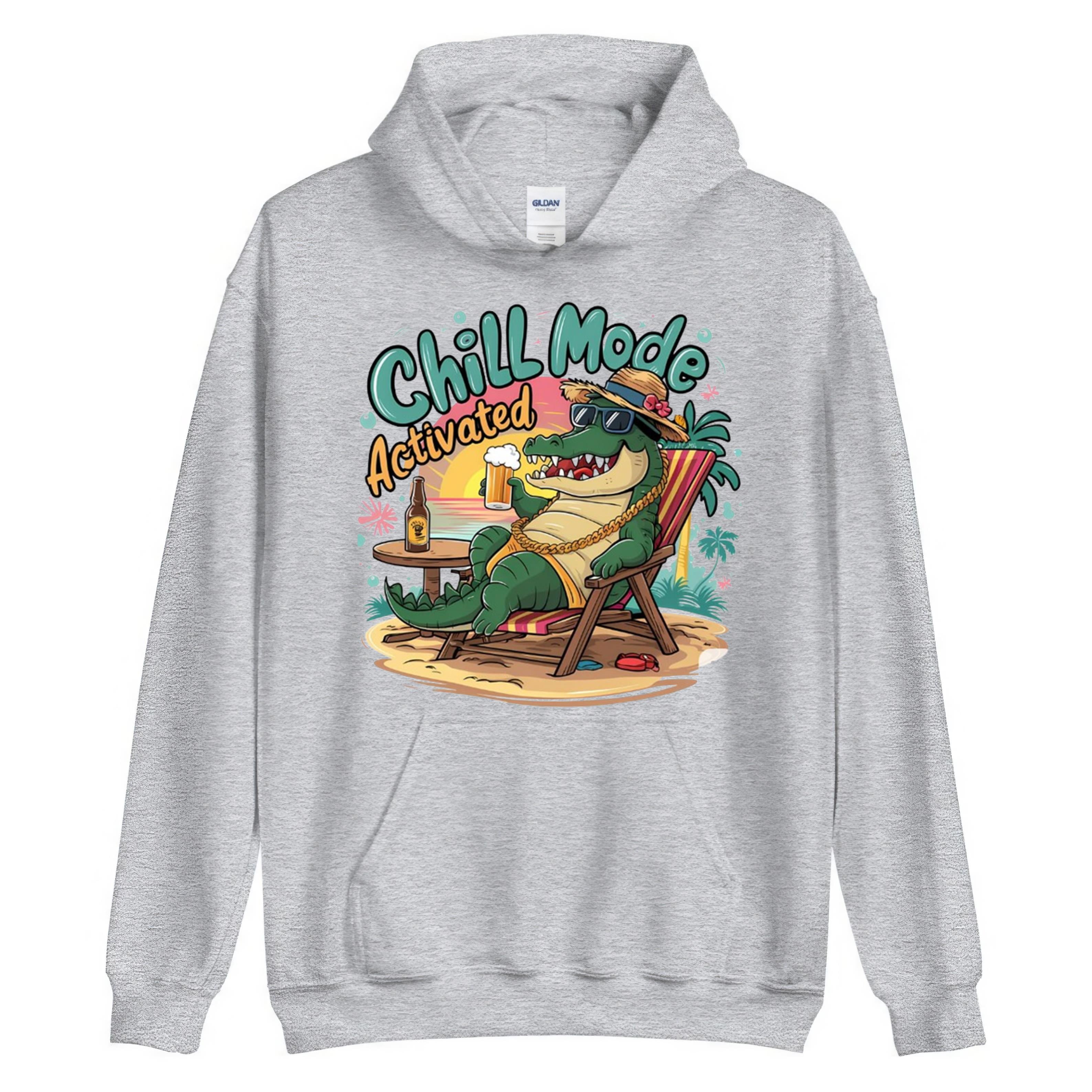 Chill Alligator Beach Vibes - Fun Summer Relaxation Cartoon Art-C ...