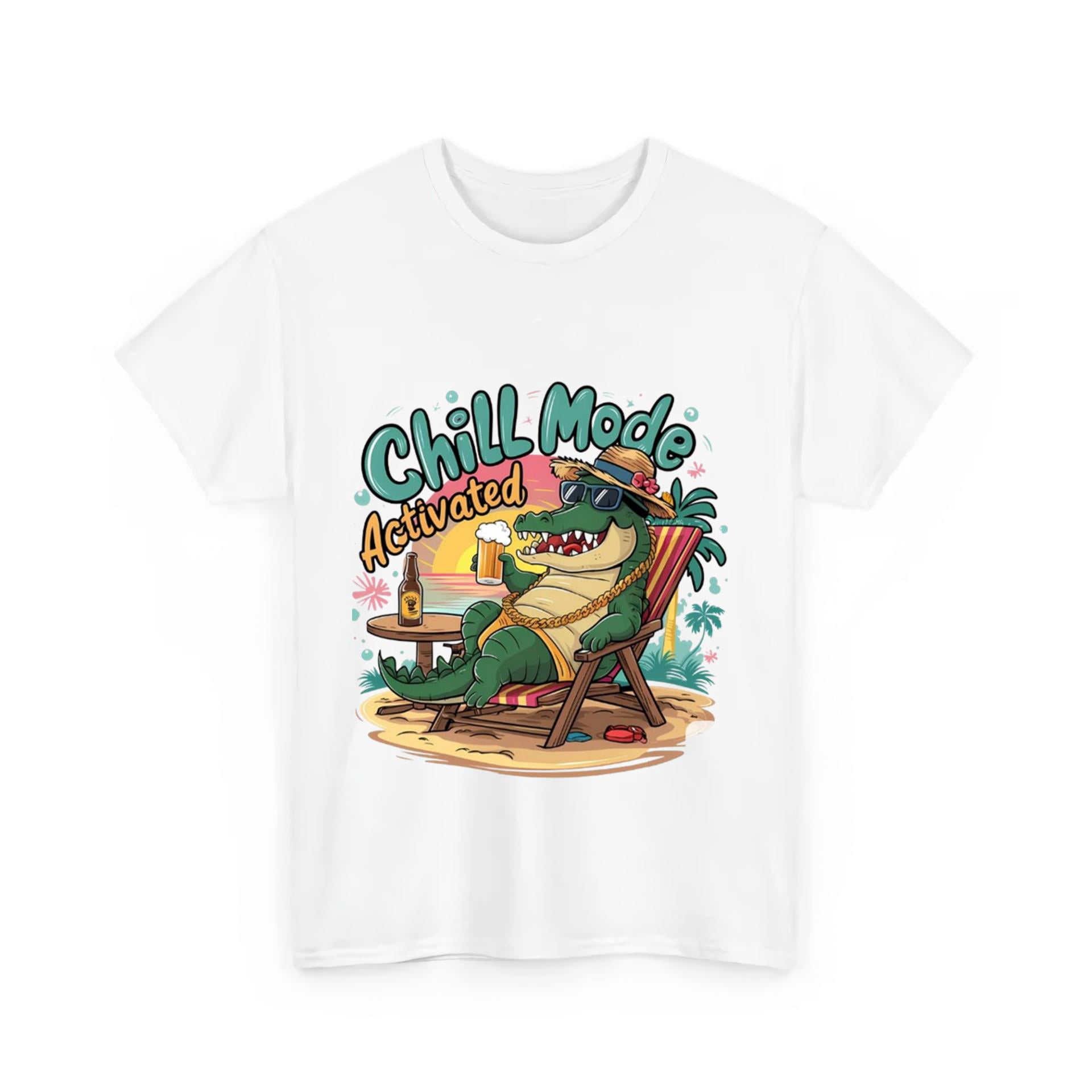 Chill Alligator Beach Vibes - Fun Summer Relaxation Cartoon Art-C ...