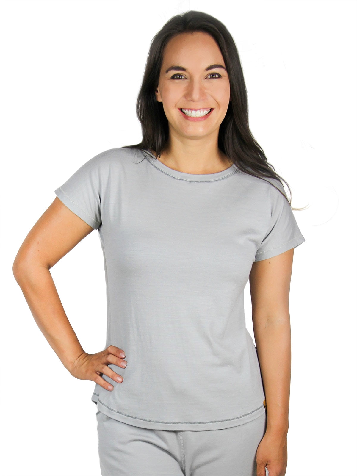 Chill Angel Merino Sereni-Tee Silver S - Walmart.com