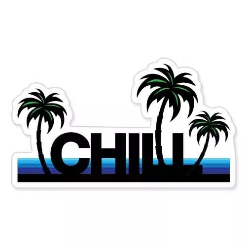 Chill Beach Surf Playa Relax Vacation Sticker Decal Phone Decal Water ...