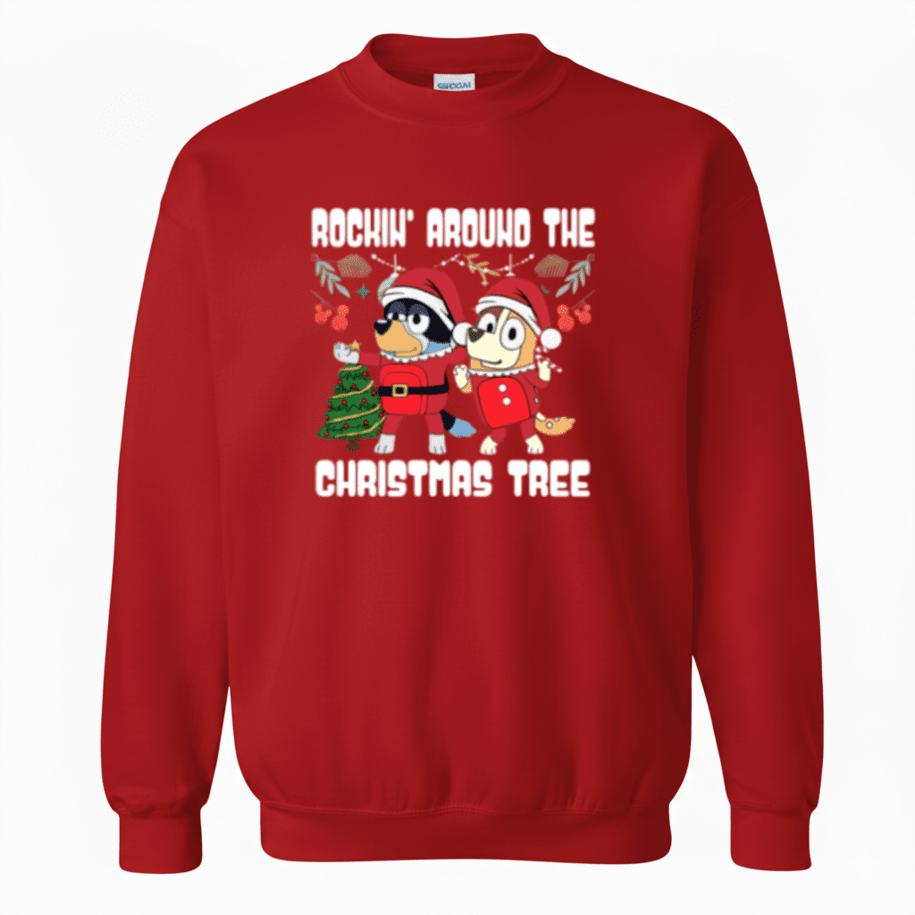 Chill Blue Holiday Cheer Festive Winter Fun Graphic Design Sweatshirt ...