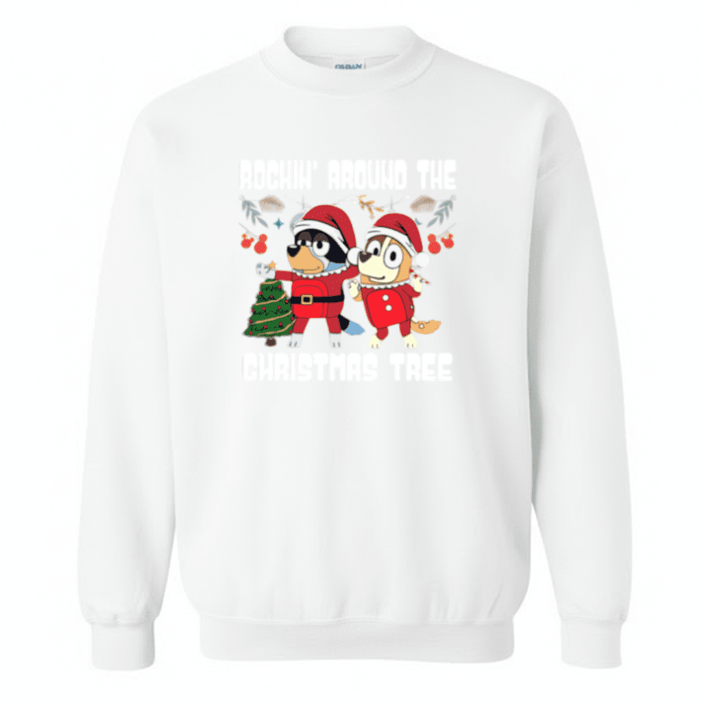 Chill Blue Holiday Cheer Festive Winter Fun Graphic Design Sweatshirt ...